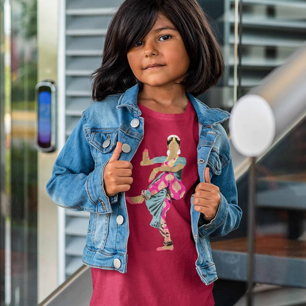 Bharatanatyam Dancer Kids' Tee – DESAI DESIGNS